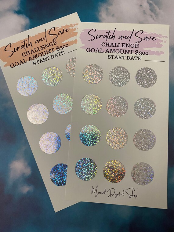 Scratch off Saving Challenge Save 300 Challenge - Etsy