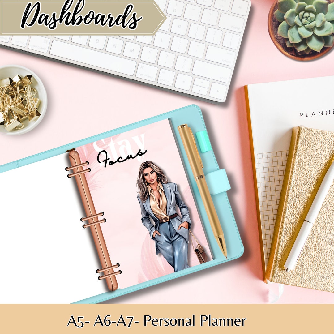 Stay Focus Planner Dashboard Insert, Laminated Dashboard, Budget Cover ...