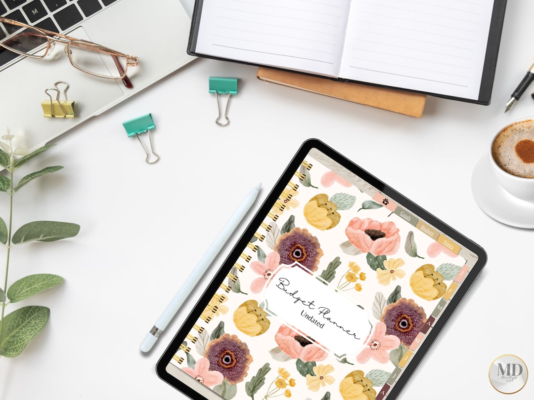 Interactive Digital Planner | Hyperlinked and Undated | Track Expenses ...