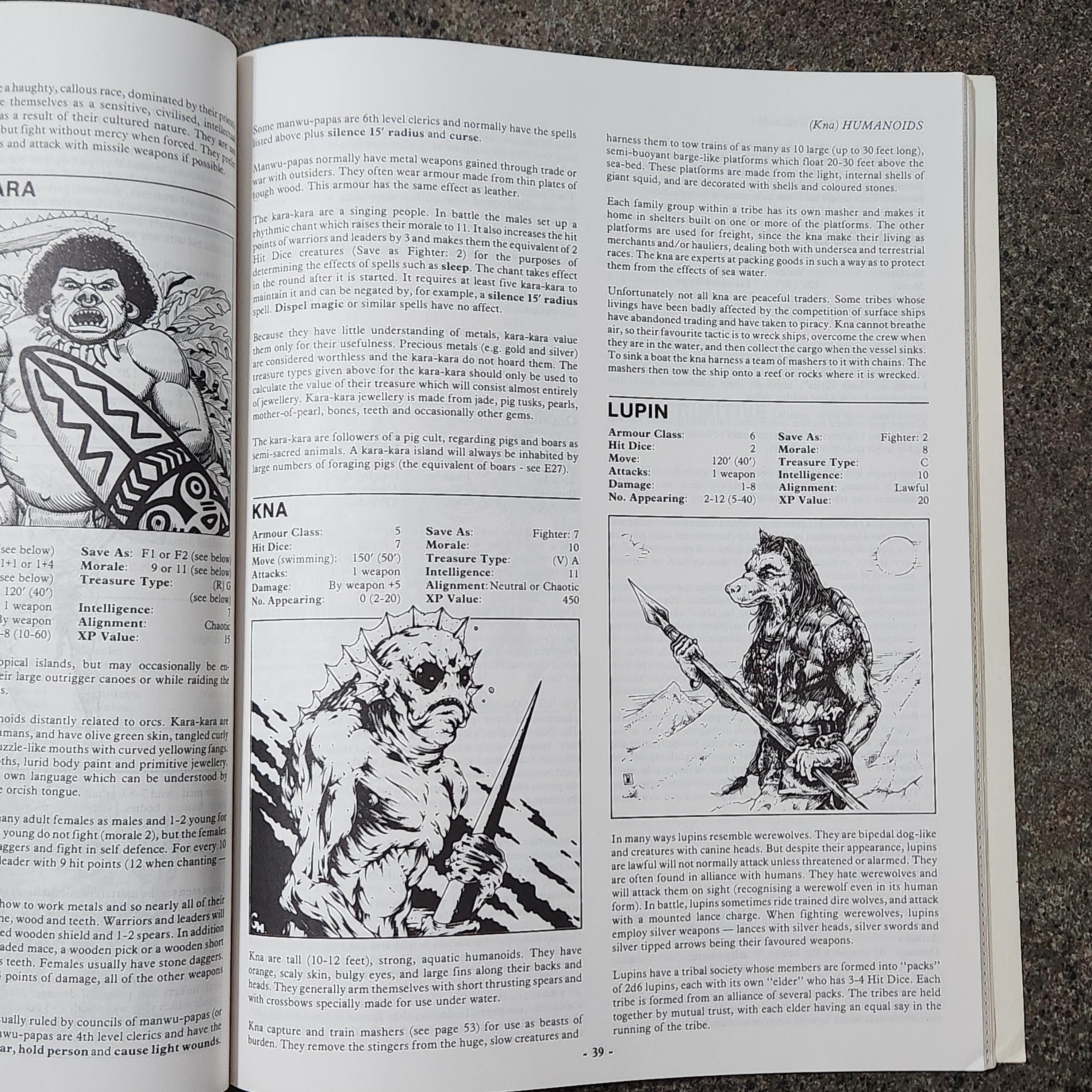 Dungeons & Dragons Creature Catalogue 1986 Game Accessory - Etsy