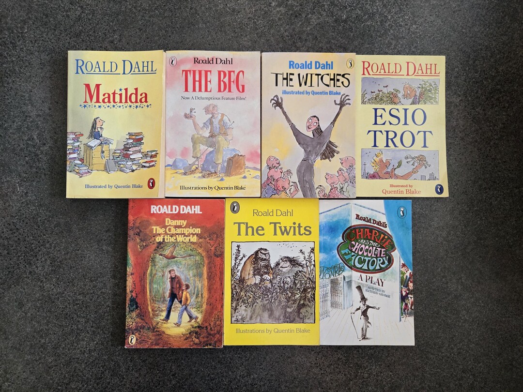 Vintage Roald Dahl Set of Seven Paperbacks 70's 80's 90's Charlie ...
