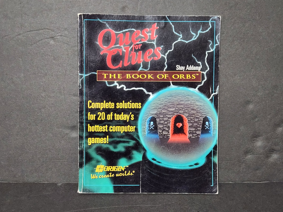 Quest for Clues the Book of Orbs Shay Addams 1992 PC Game Hint Book - Etsy