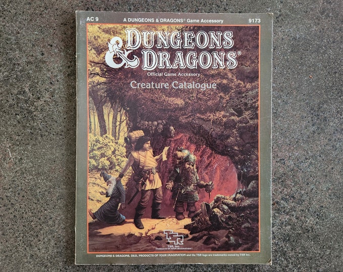 Dungeons & Dragons Creature Catalogue 1986 Game Accessory - Etsy