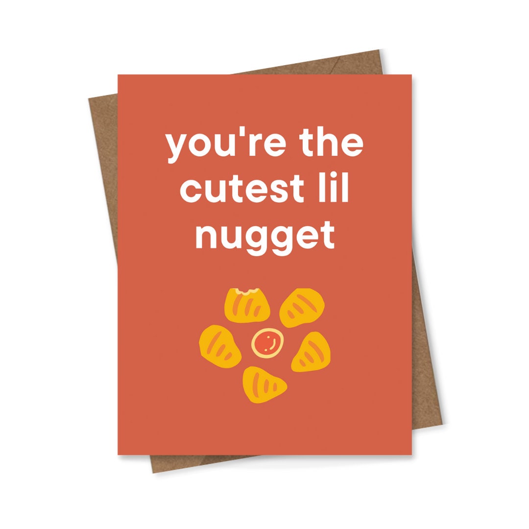 You're the Cutest Lil Nugget, DIGITAL DOWNLOAD, Valentine's Day Card ...