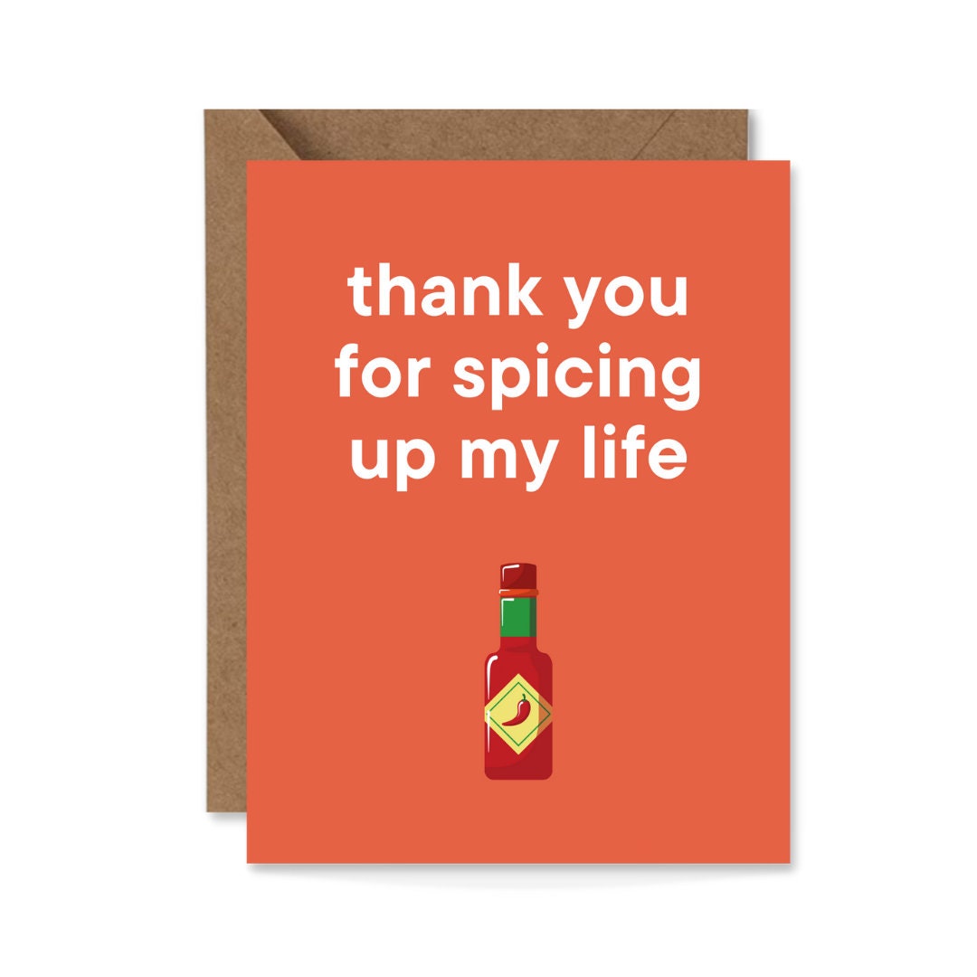 Thank You for Spicing up My Life, DIGITAL DOWNLOAD, Valentine's Day ...