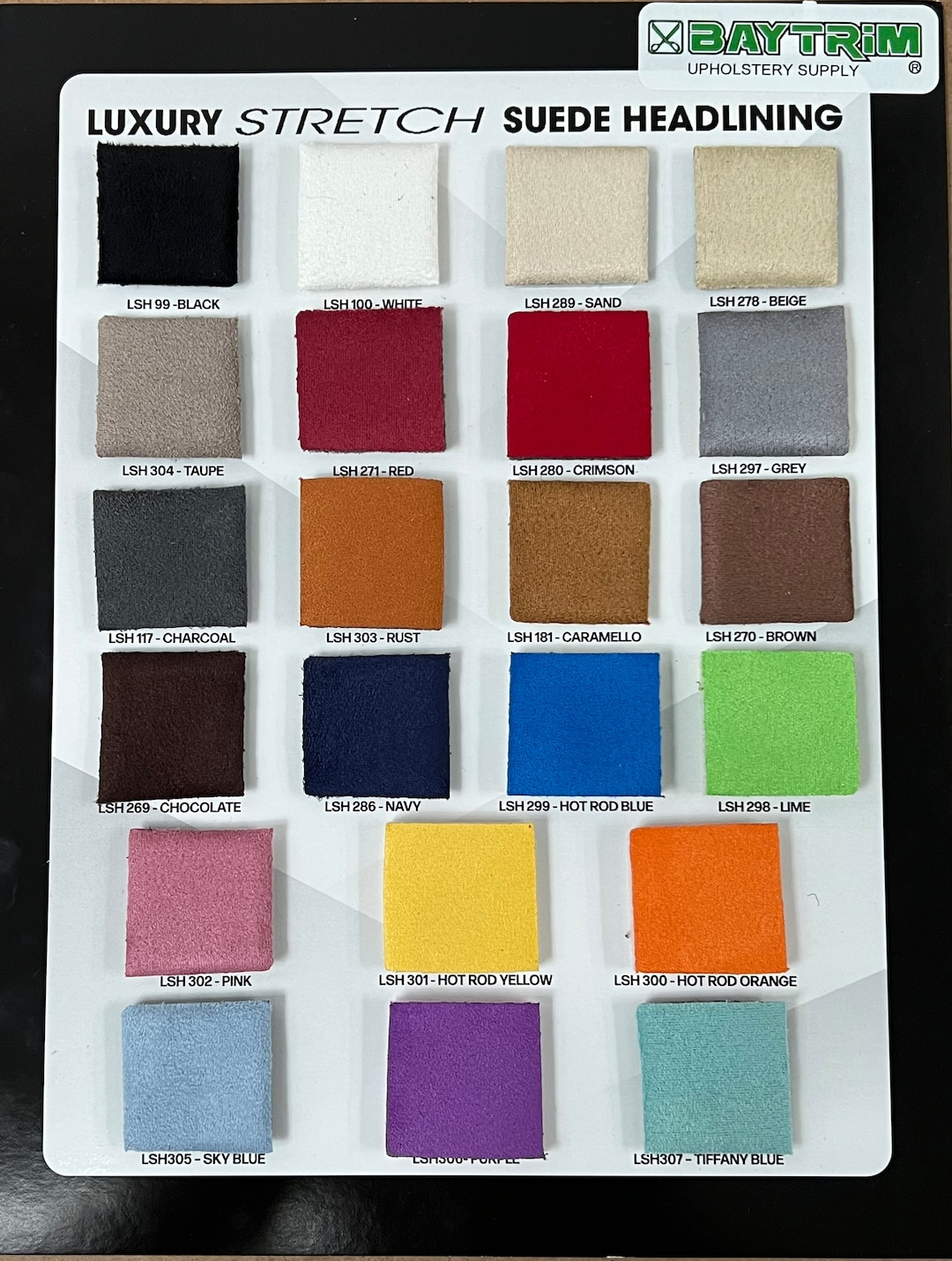 60” Luxury Suede Stretch Headliner 3/16” Foam Backing Sold by the Yard ...