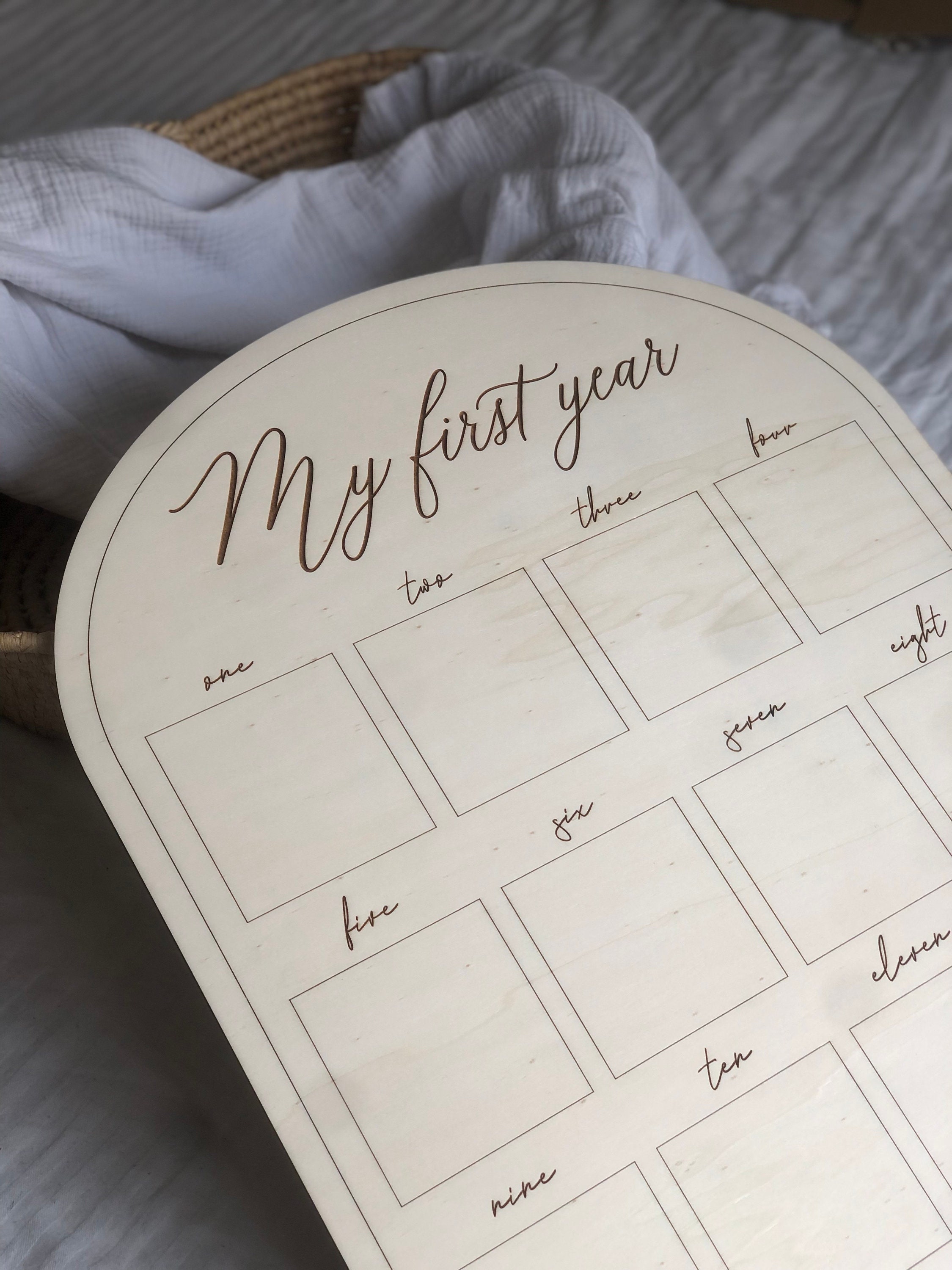 SVG My First Year Board - Milestone Birthday Sign - One Year of 12 ...