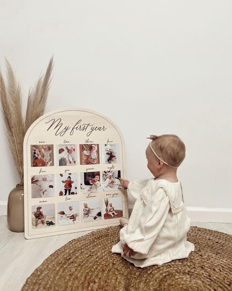 SVG My First Year Board - Milestone Birthday Sign - One Year of 12 ...