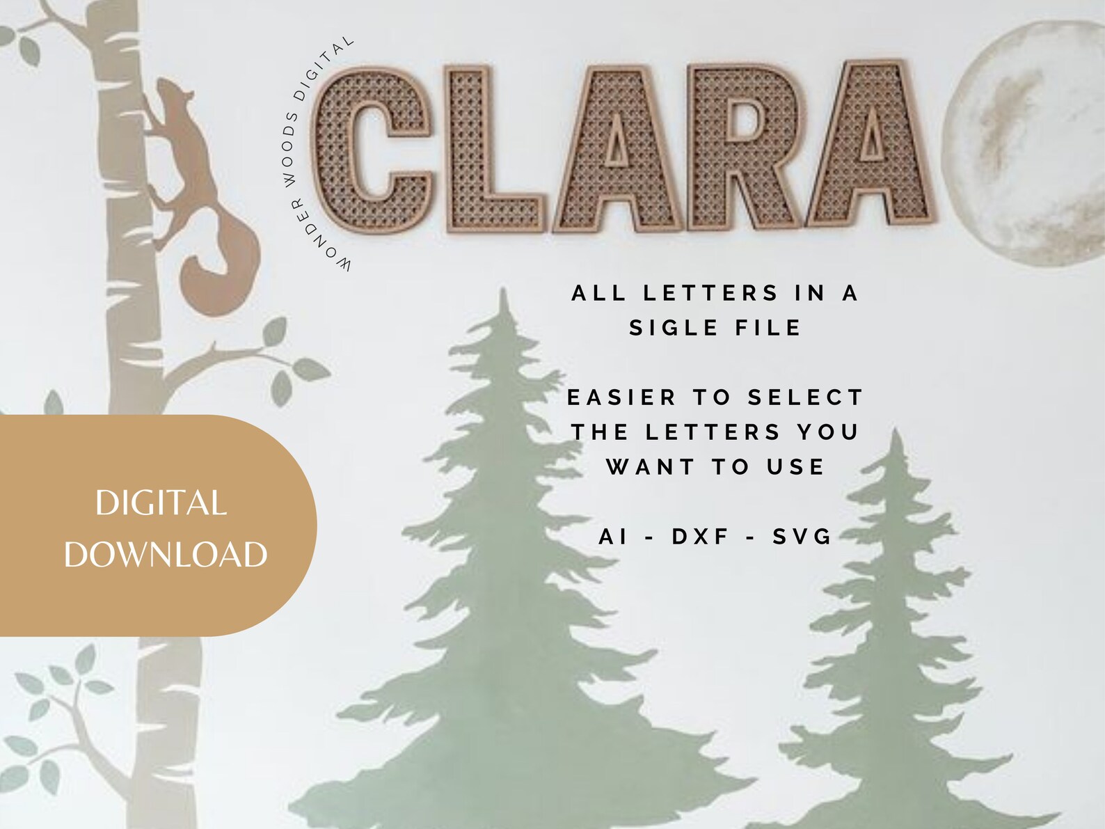 PERFECT Alphabet Rattan Cane Letters Even Design ALPHABET - Etsy