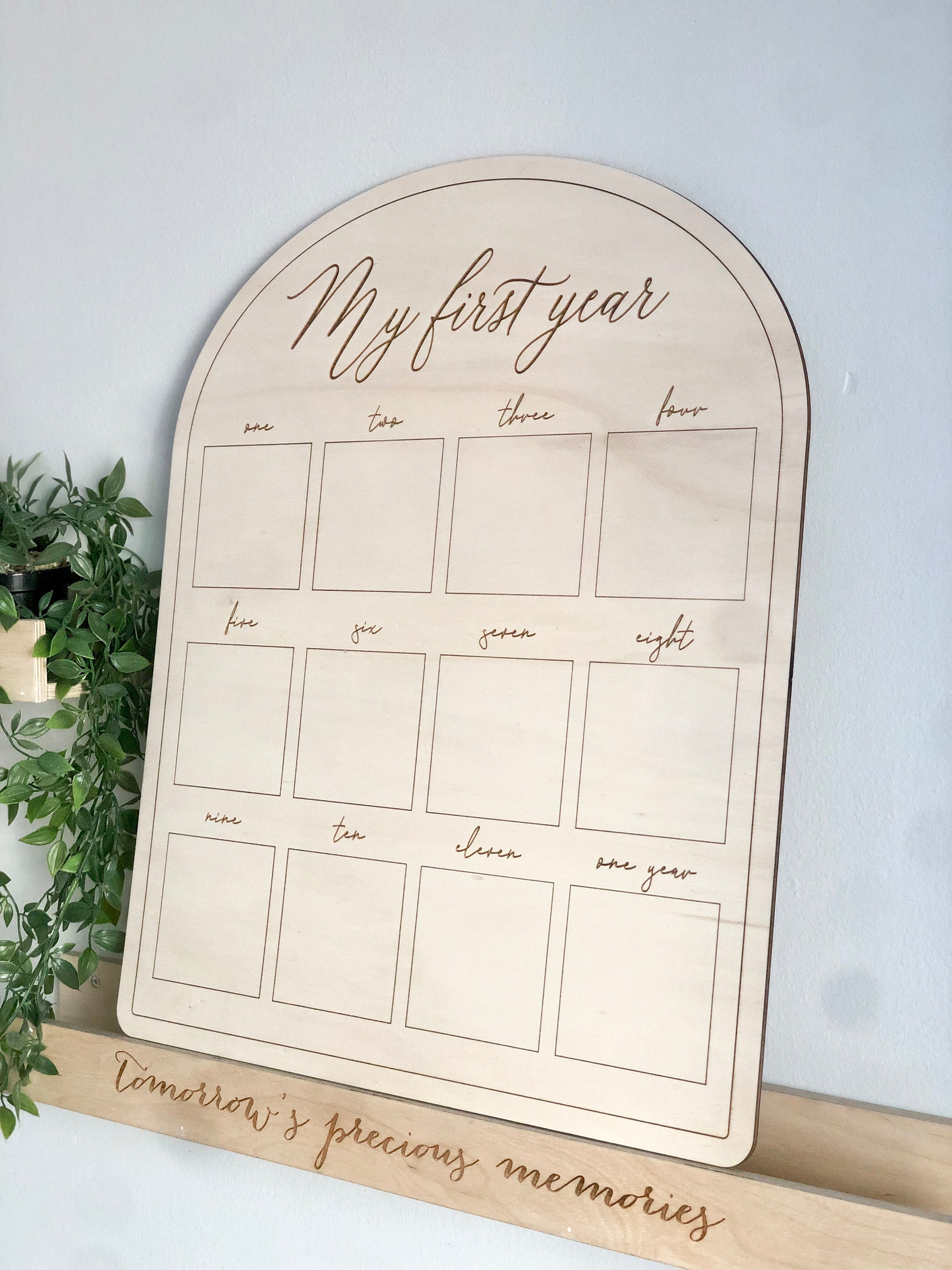 SVG My First Year Board - Milestone Birthday Sign - One Year of 12 ...