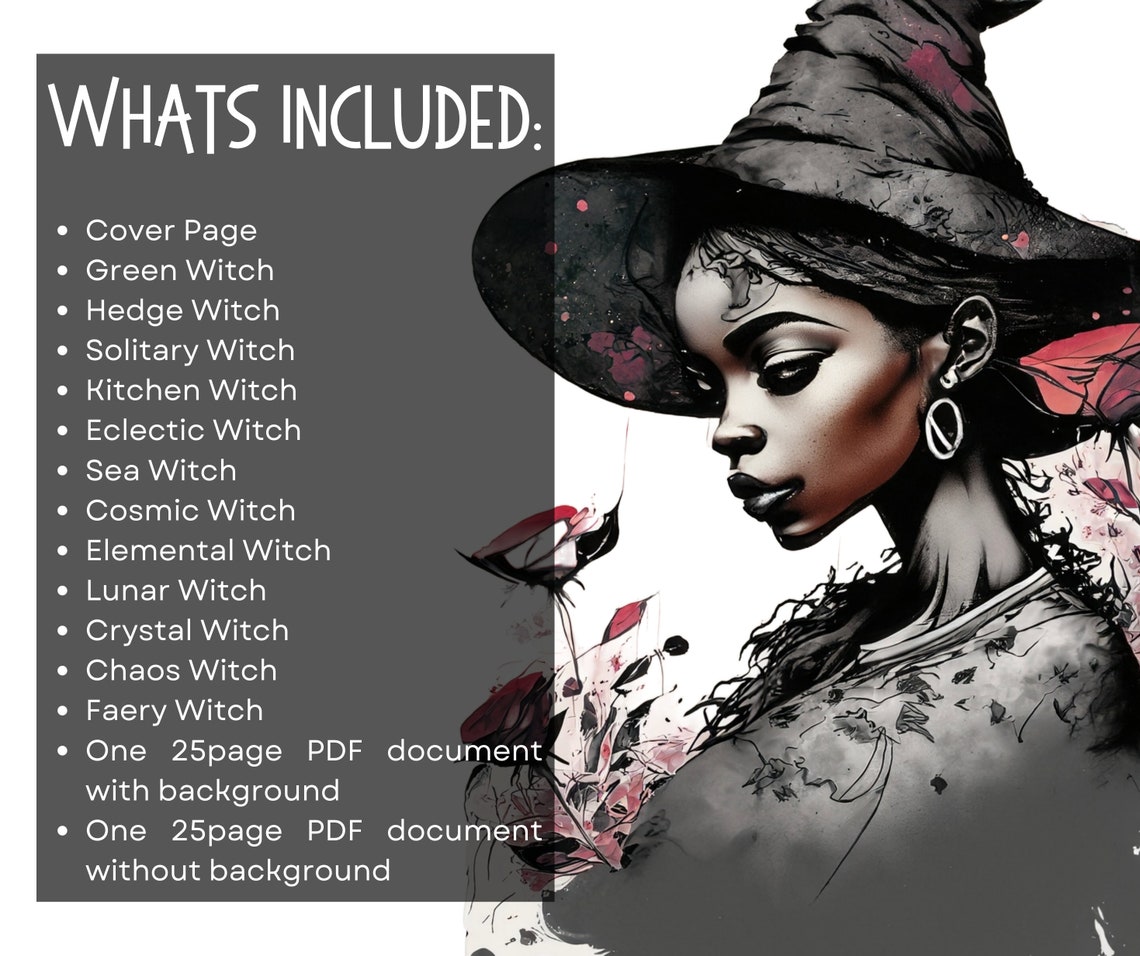 Types of Witches: Enchanting Book of Shadows Pages for Your Grimoire ...