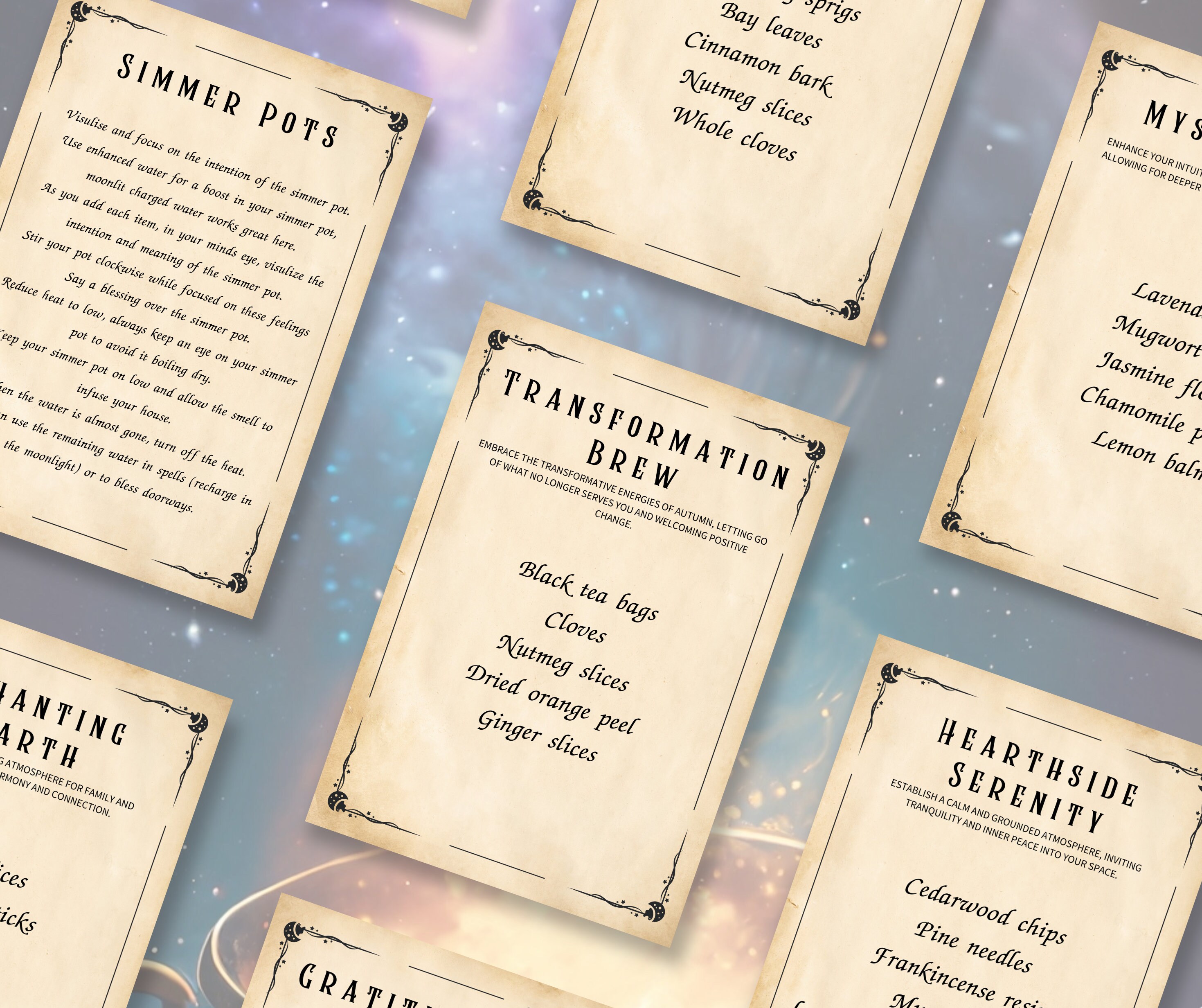 10 Simmer Pot Recipes for Autumn Samhain for Your Grimoire / Book of ...