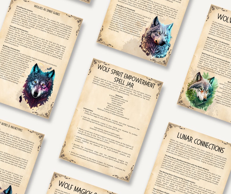 Wolf Grimoire Pages: Symbolism & Magick Guide (instant Download) - Etsy