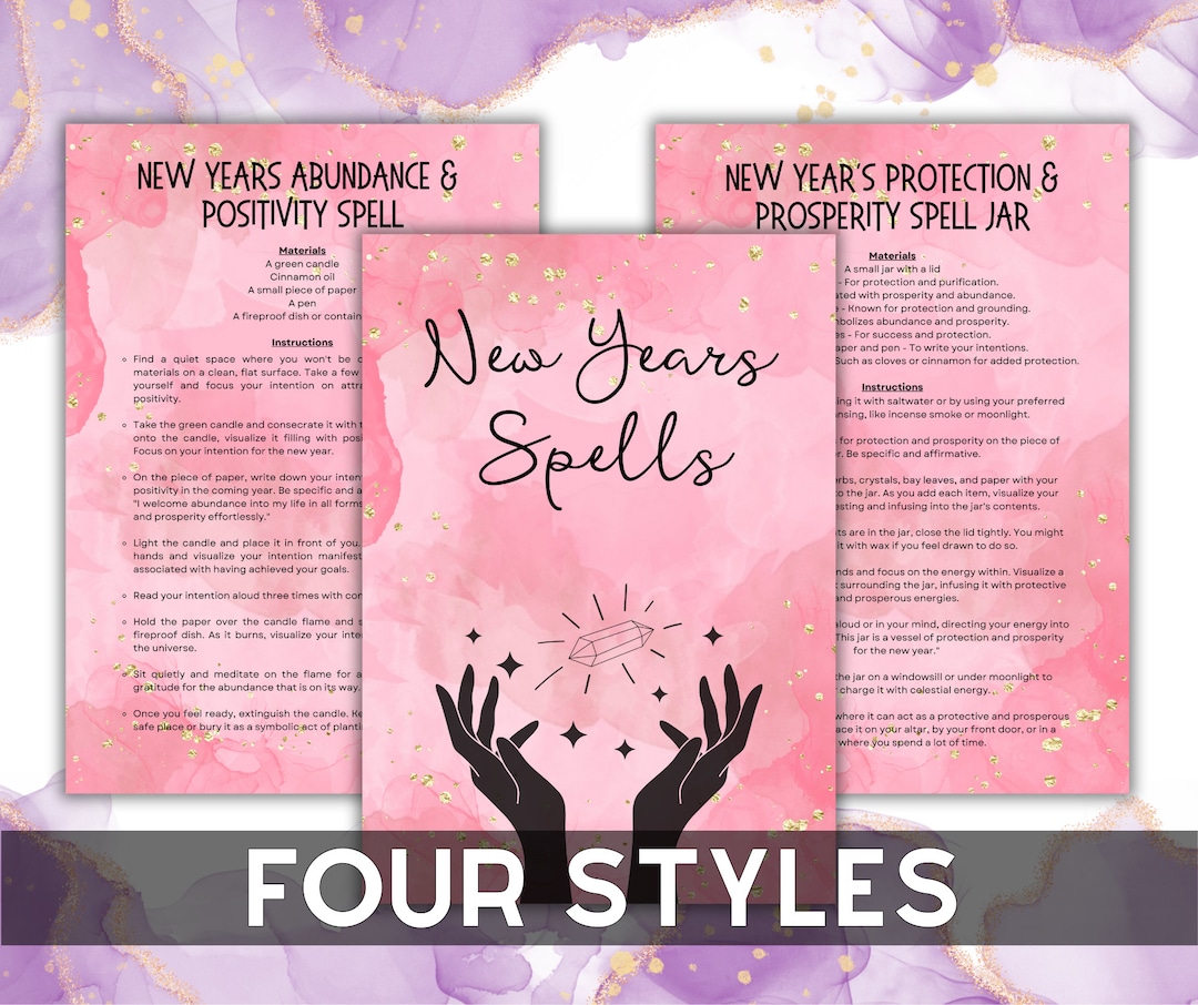 2024 New Year's Spell and Ritual Set Harness the Power of New Year's ...