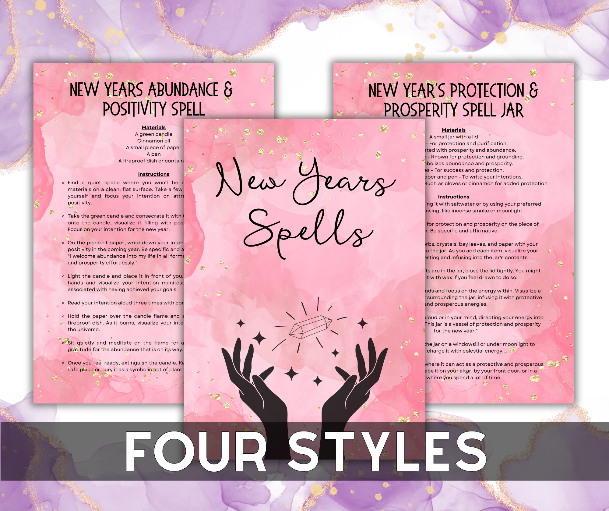 2024 New Year's Spell and Ritual Set Harness the Power of New Year's ...