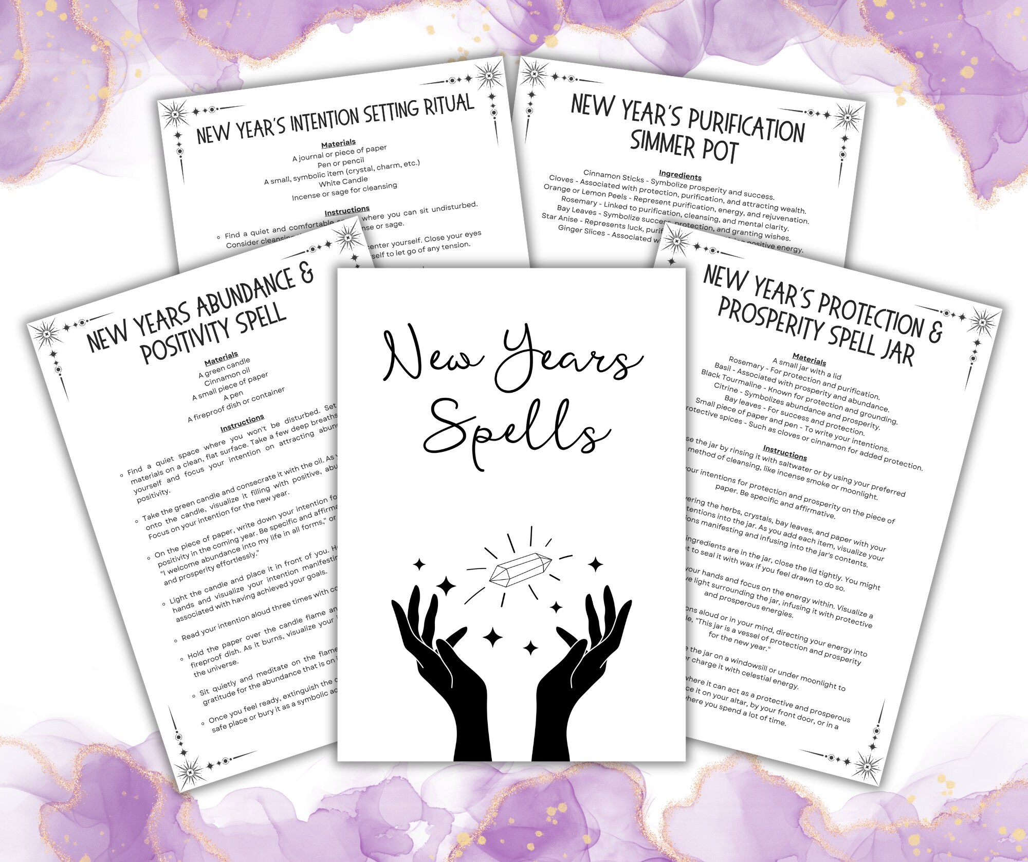 2024 New Year's Spell and Ritual Set Harness the Power of New Year's ...