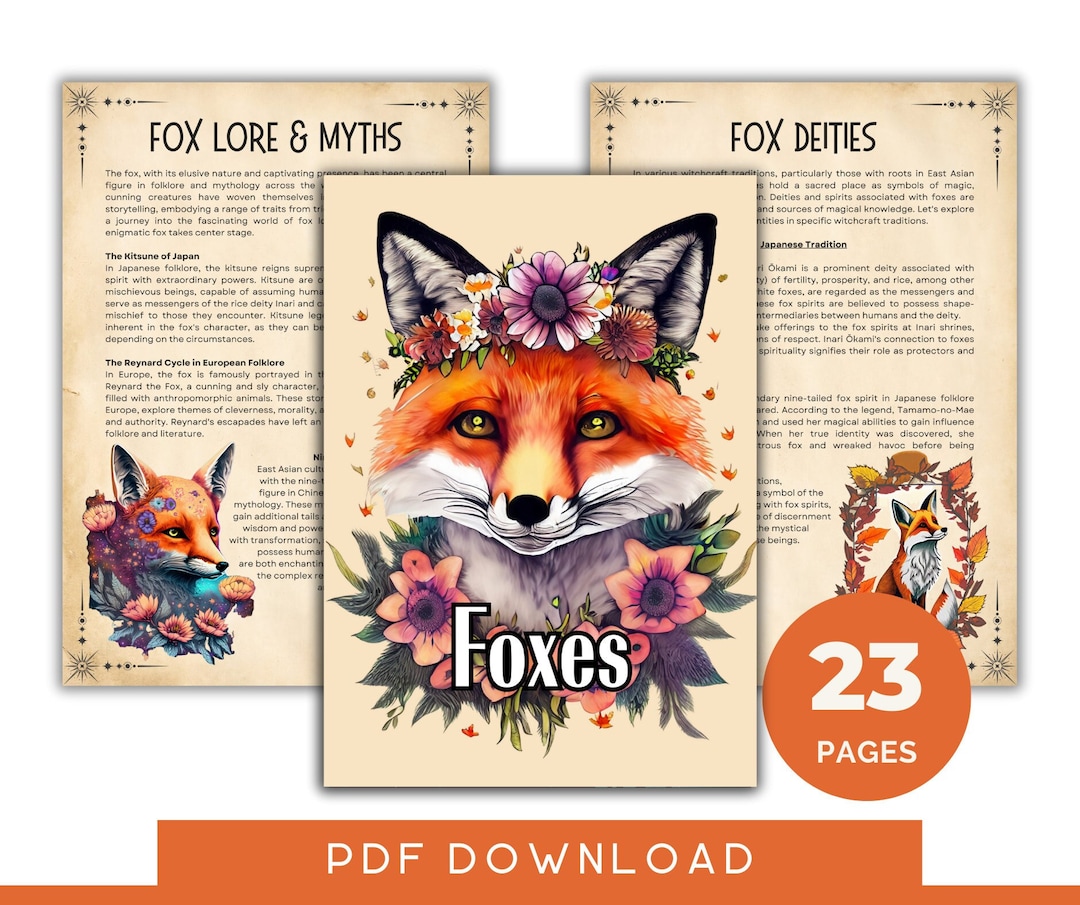 Enchanting Fox Grimoire Pages! Unlock the Mysteries of Symbolism of ...