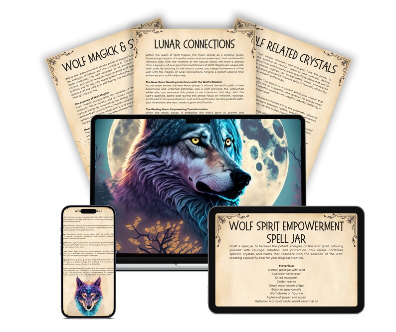 Wolf Grimoire Pages: Symbolism & Magick Guide (instant Download) - Etsy