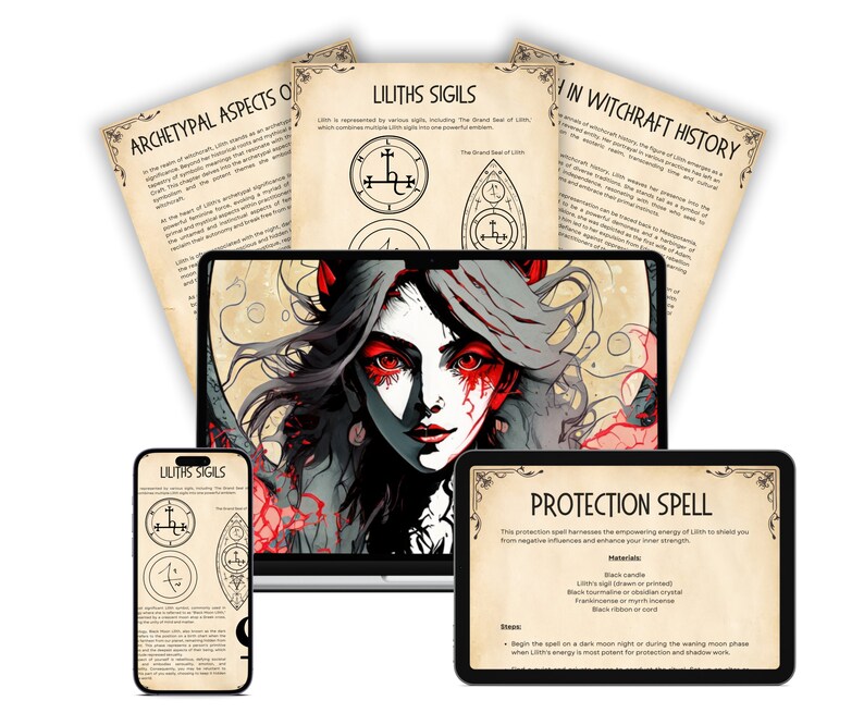Lilith's Enchanted Grimoire: Book of Shadows Pages (digital Download ...
