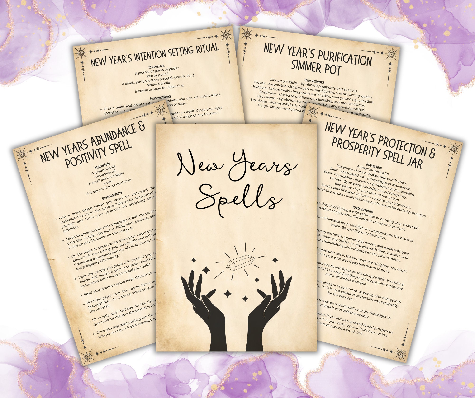 2024 New Year's Spell and Ritual Set Harness the Power of New Year's ...