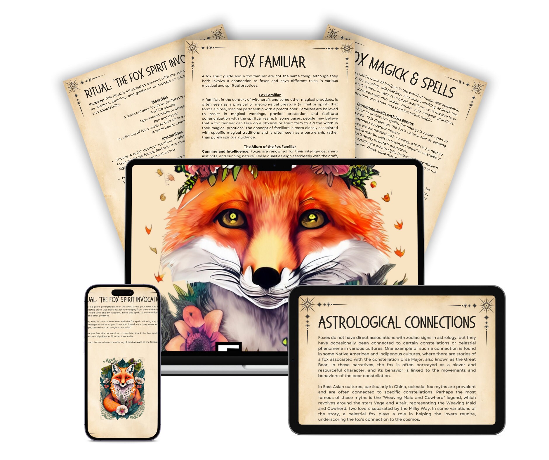 Enchanting Fox Grimoire Pages Unlock the Mysteries of Symbolism of ...