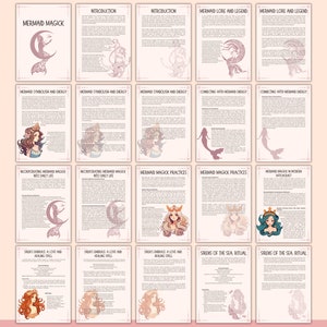 Mermaid Magick Beautiful Pages for Your Book of Shadows Includes Spell ...