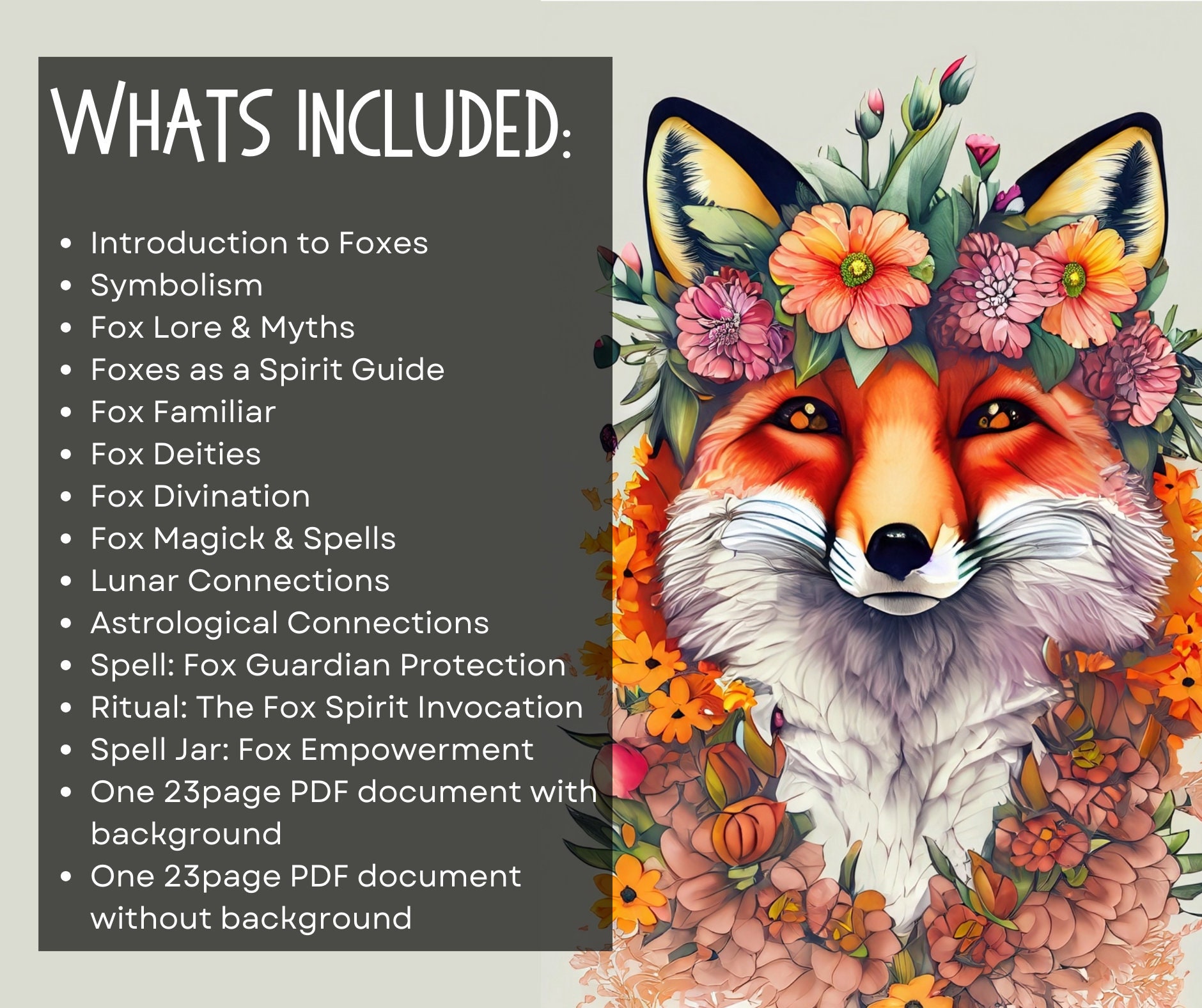 Enchanting Fox Grimoire Pages Unlock the Mysteries of Symbolism of ...