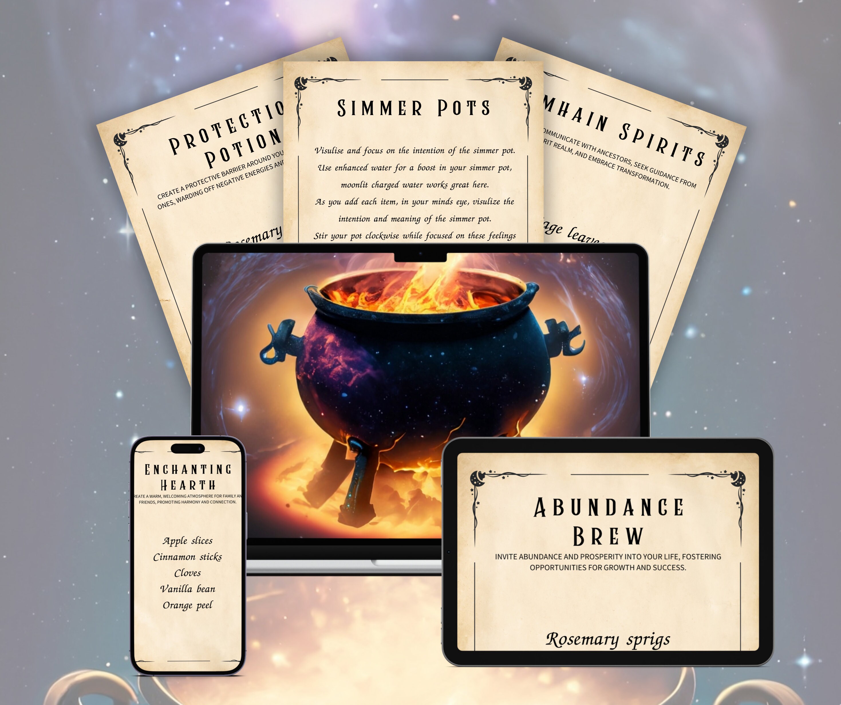 10 Simmer Pot Recipes for Autumn Samhain for Your Grimoire / Book of ...