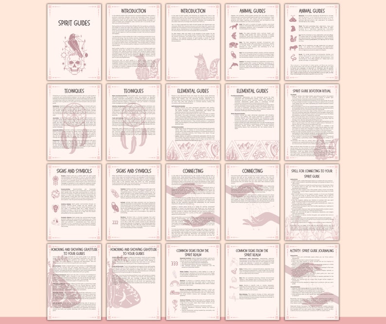 Spirit Guides PDF Guide BOS, Unique Grimoire Pages for Your Book of ...