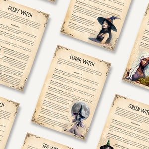 Types of Witches: Enchanting Book of Shadows Pages for Your Grimoire ...