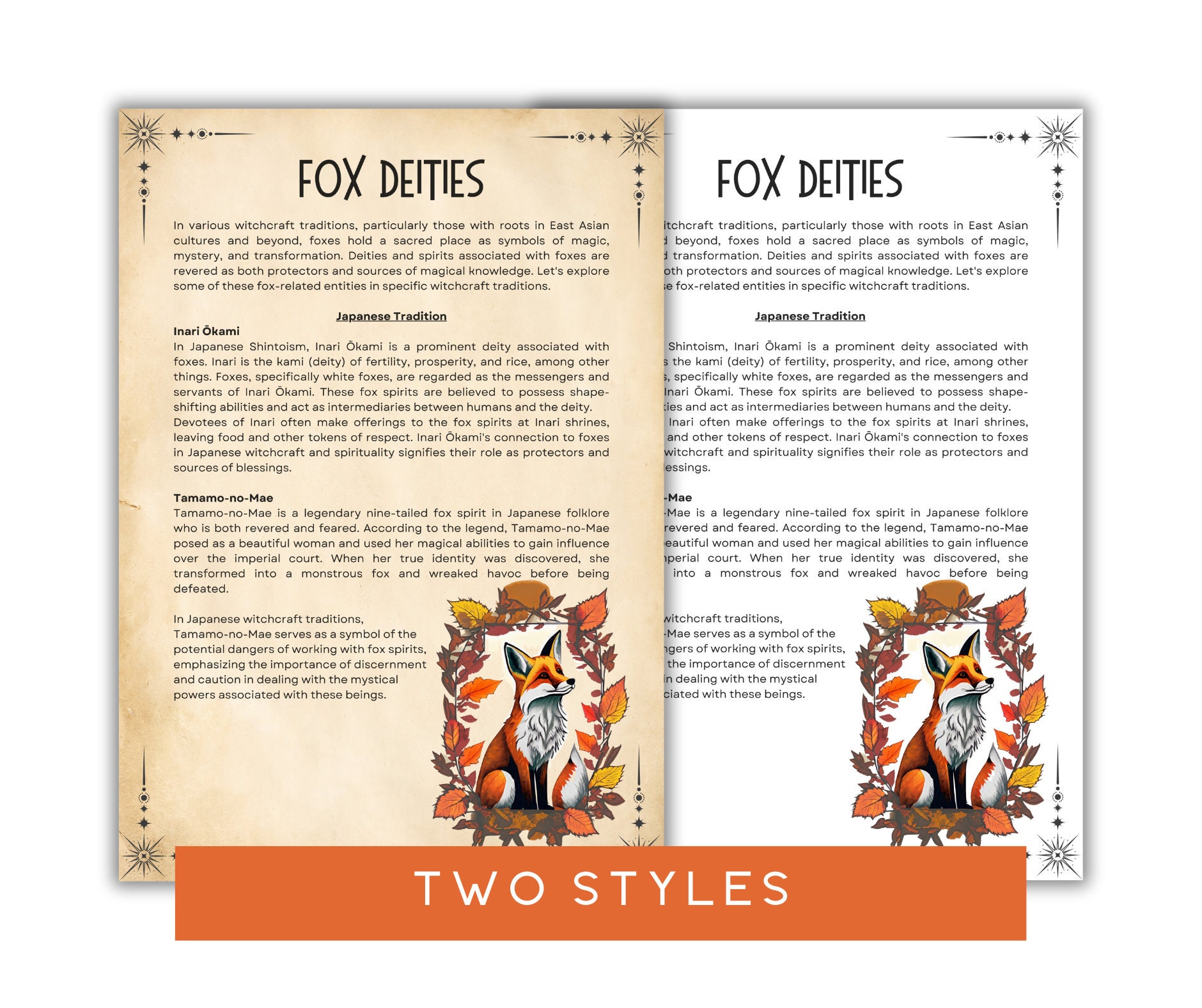 Enchanting Fox Grimoire Pages Unlock the Mysteries of Symbolism of ...