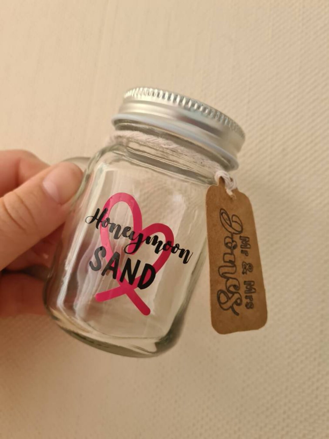 Personalised Small Sand Jars for Honeymoon, Holidays, Surfers Keepsake ...