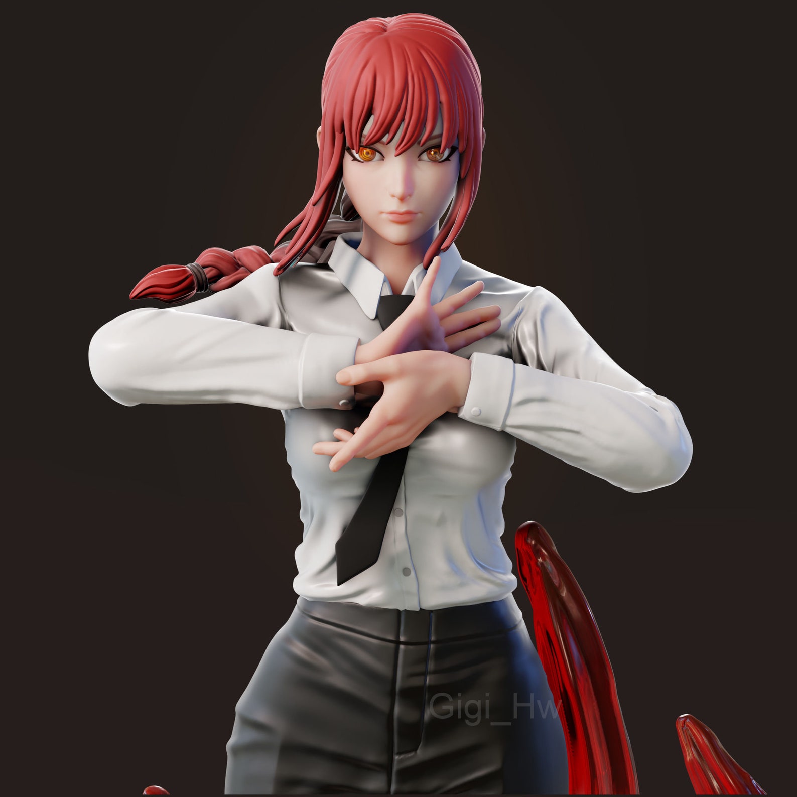 Makima_pose Chainsaw Man. 3D Printing in Resin. Garage Kit - Etsy UK