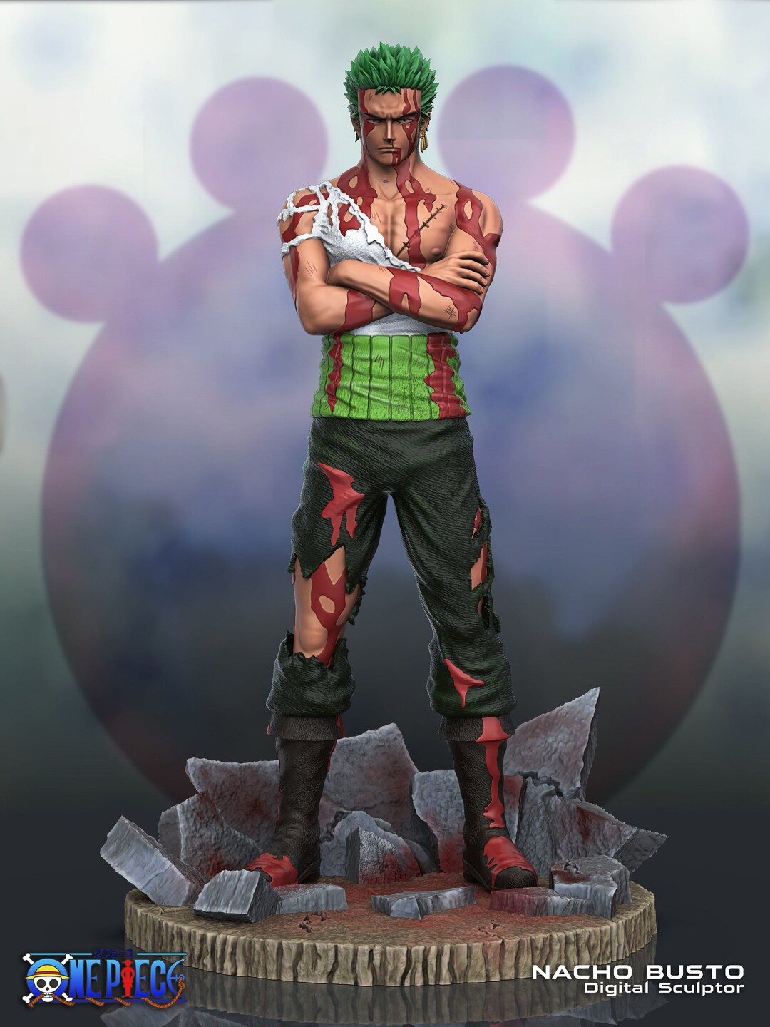 Zoro_thriller Bark Sacrifice_one Piece. 3D Resin Printing. Garage Kit ...