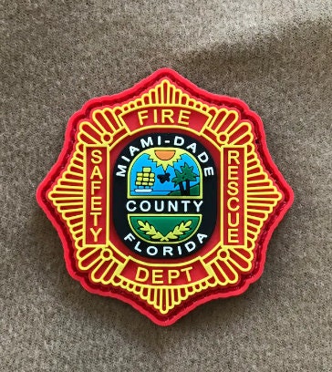 Miami-dade Fire Rescue Department MDFR PVC Patch 2.25 - Etsy