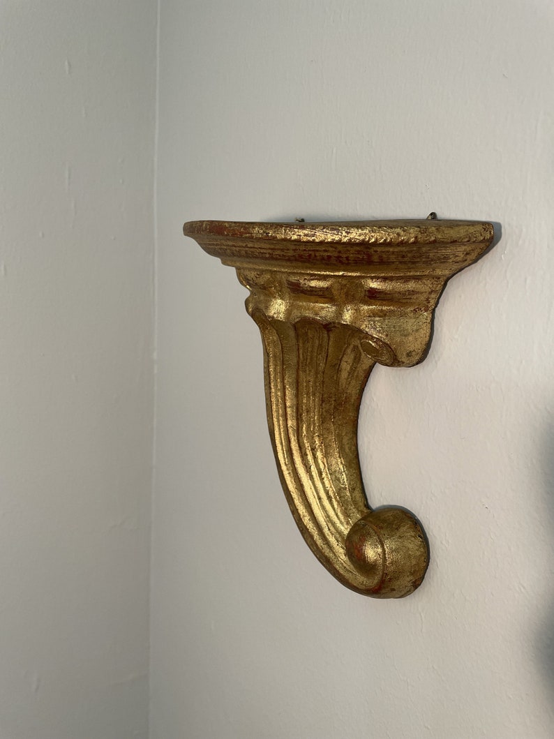 Single Vintage Mid 20th Century Italian Giltwood Wall Shelf Bracket - Etsy