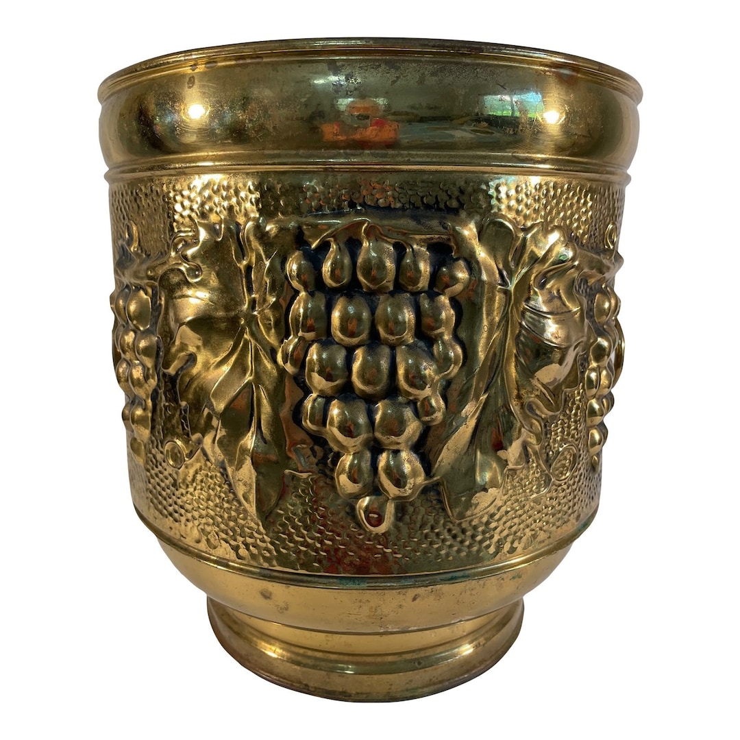Large Vintage English Brass Planter With Lions Head Handles - Etsy