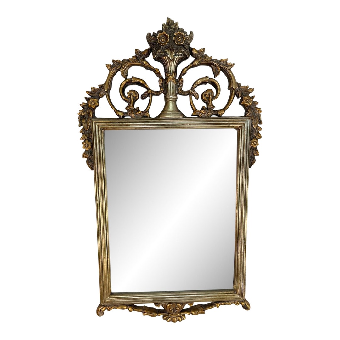 Vintage French Style Gold Gilt Beveled Wall Mirror - Etsy