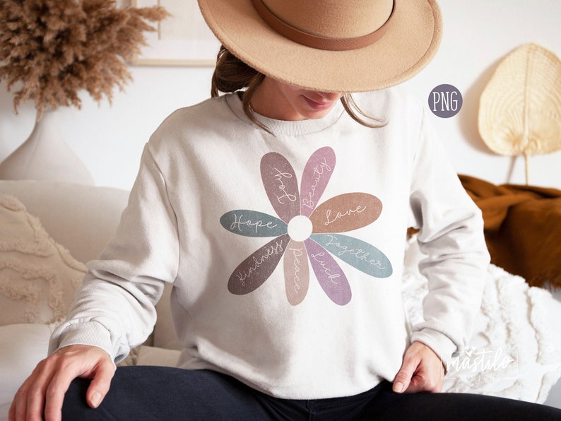Daisy Flower PNG Affirmation Png Boho Png Designs Boho - Etsy