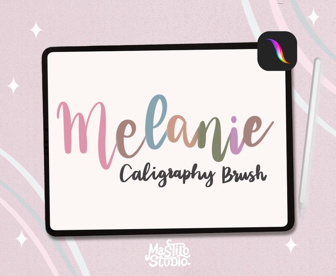 Caligraphy Procreate Brush, Lettering Procreate Brush, Pressure ...