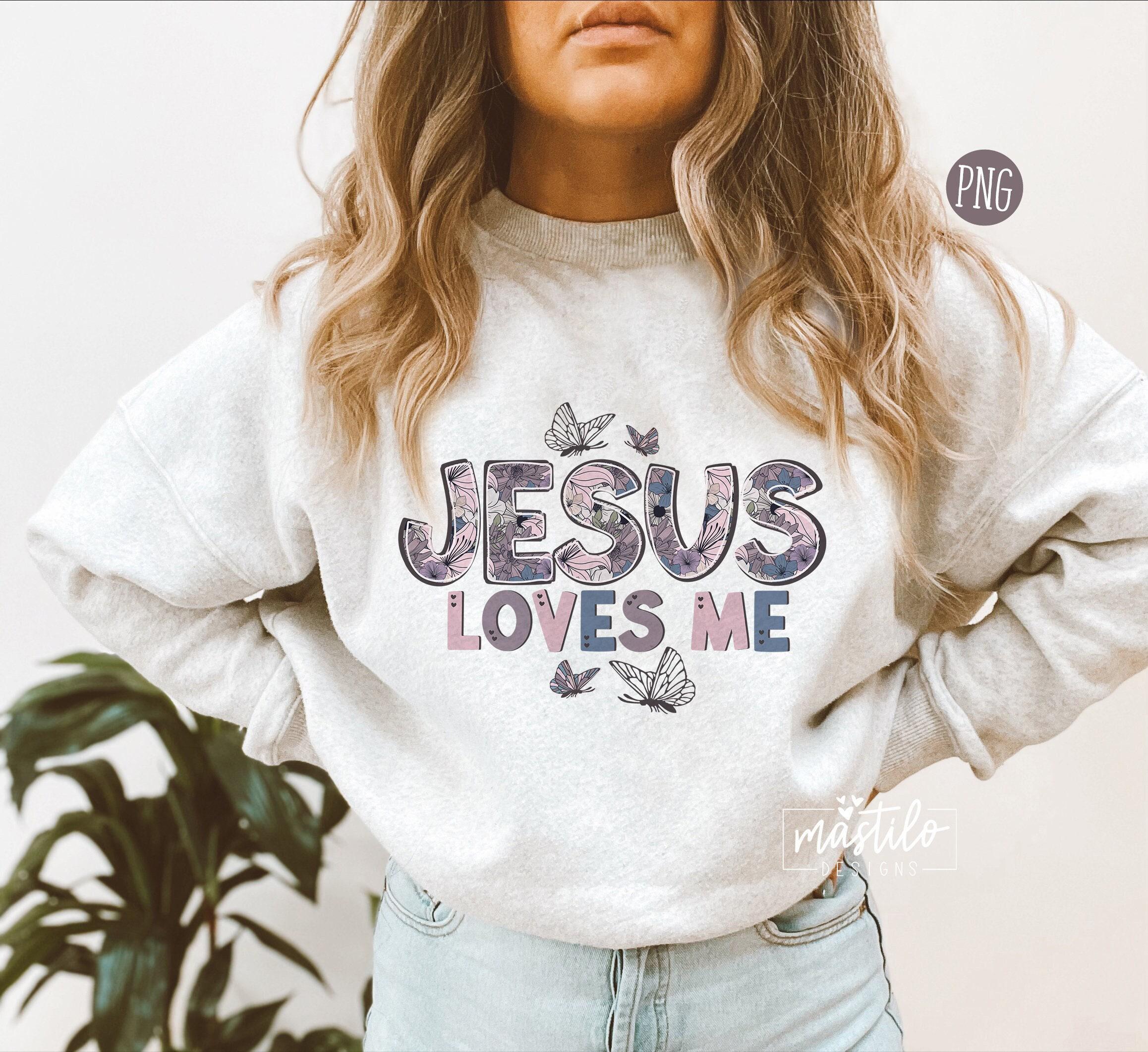 Jesus Loves Me Png, Retro Jesus Png, God Sublimation Designs Downloads ...