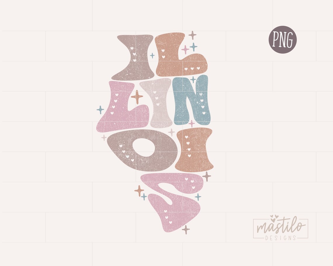 Illinois Png Illinois State Png Illinois Word Png Illinois - Etsy