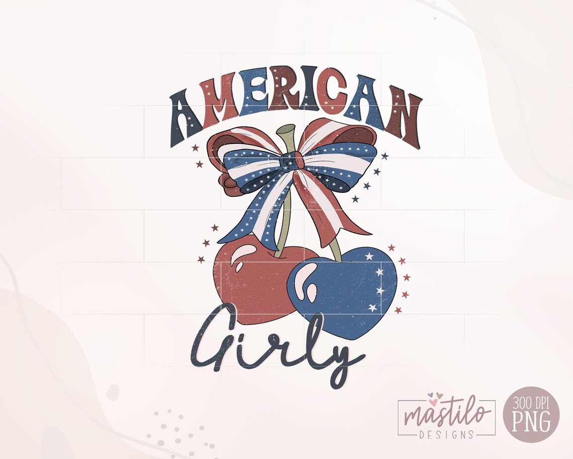 American Girly Png, Coquette 4th of July Png, 4th of July Png, American ...
