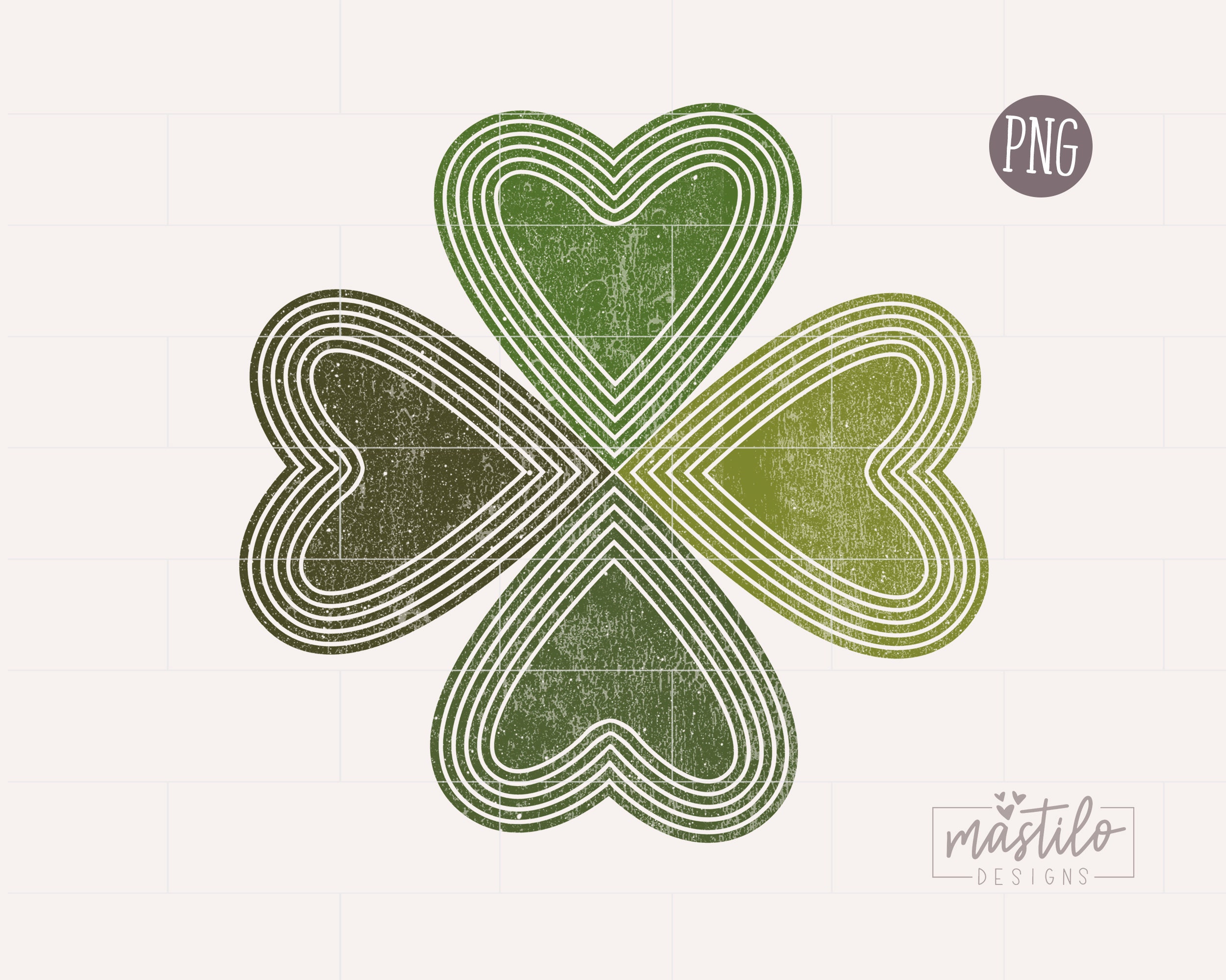 Retro Clover Png St Patrick's Sublimation Shamrock PNG - Etsy