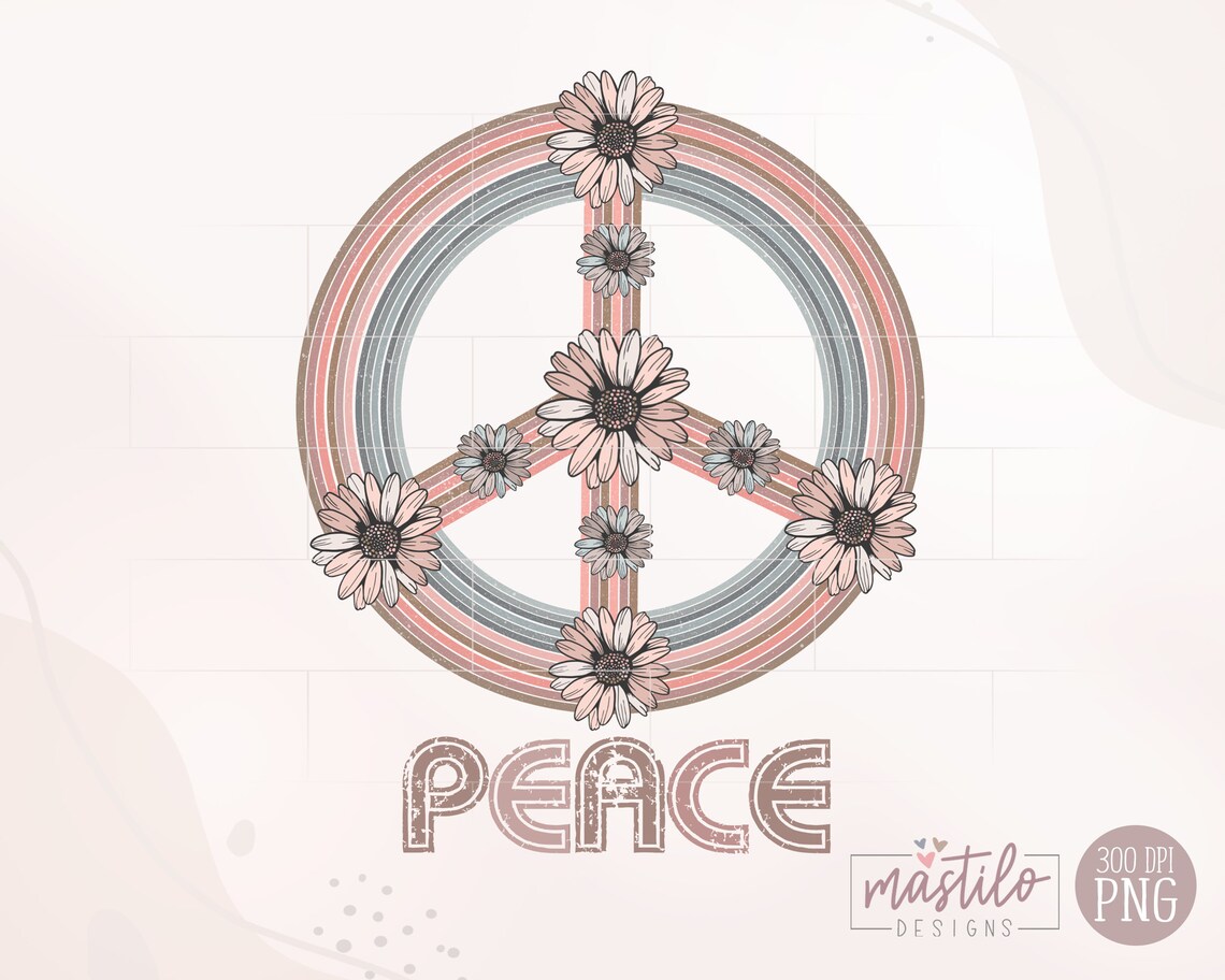Retro Sublimation Png Peace Png Peace Sublimation Download - Etsy
