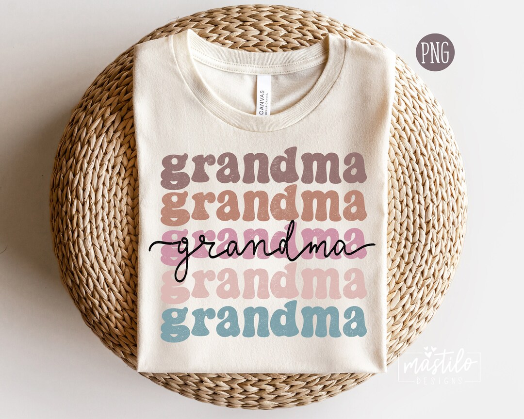 Grandma Boho Distressed Stacked Png, Sublimation Designs, Grandma ...