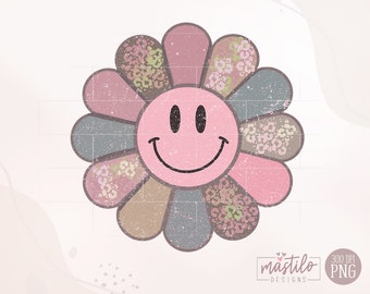 Smiley Face Daisy Png - Etsy