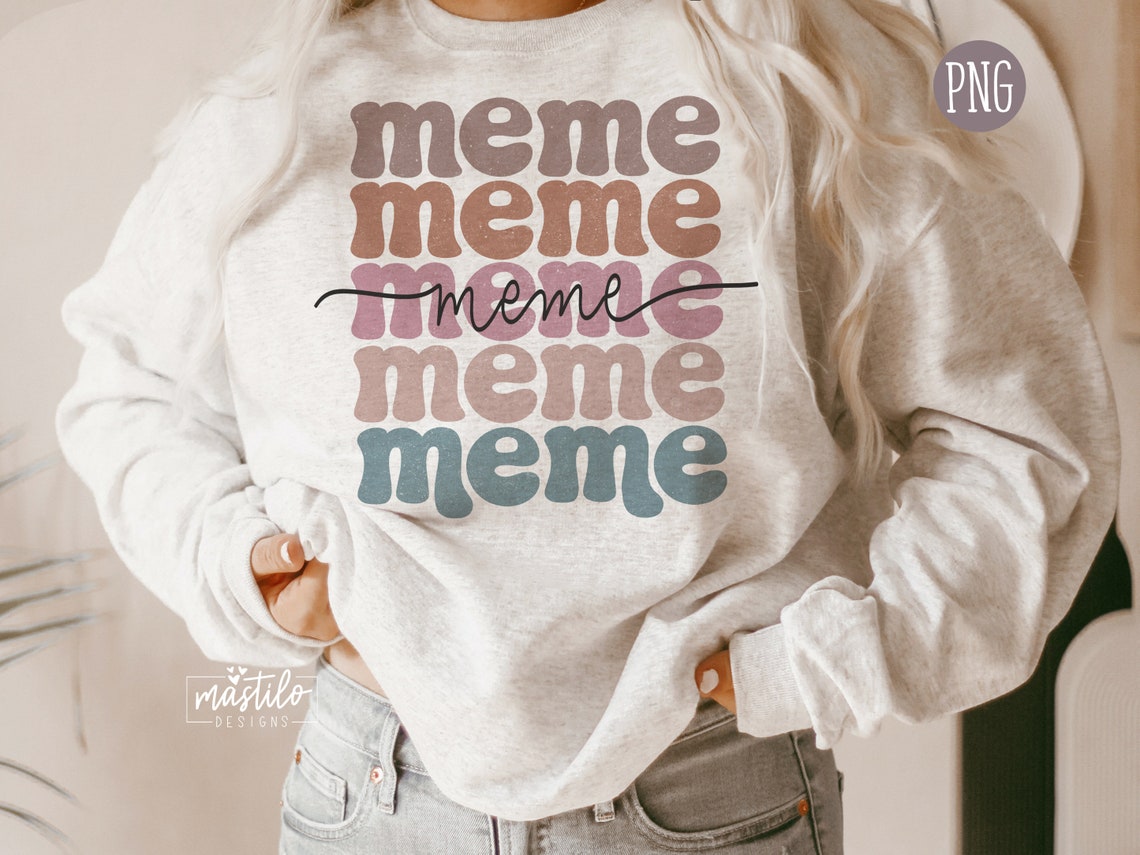 Meme Boho Distressed Stacked Png Sublimation Designs Meme - Etsy