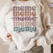 Meme Boho Distressed Stacked Png, Sublimation Designs, Meme Sublimation ...