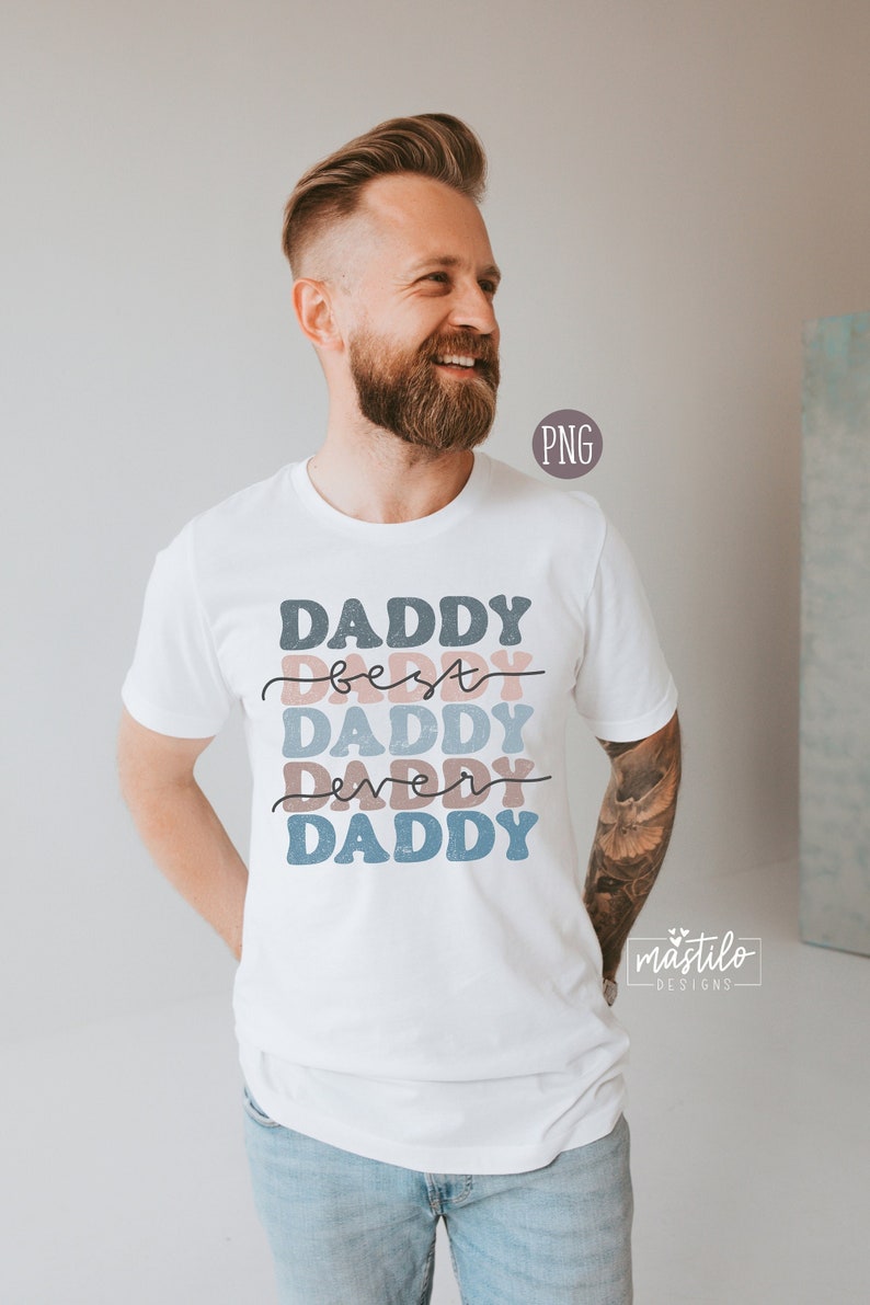Daddy Retro Png Daddy Distressed Stacked Png Sublimation - Etsy